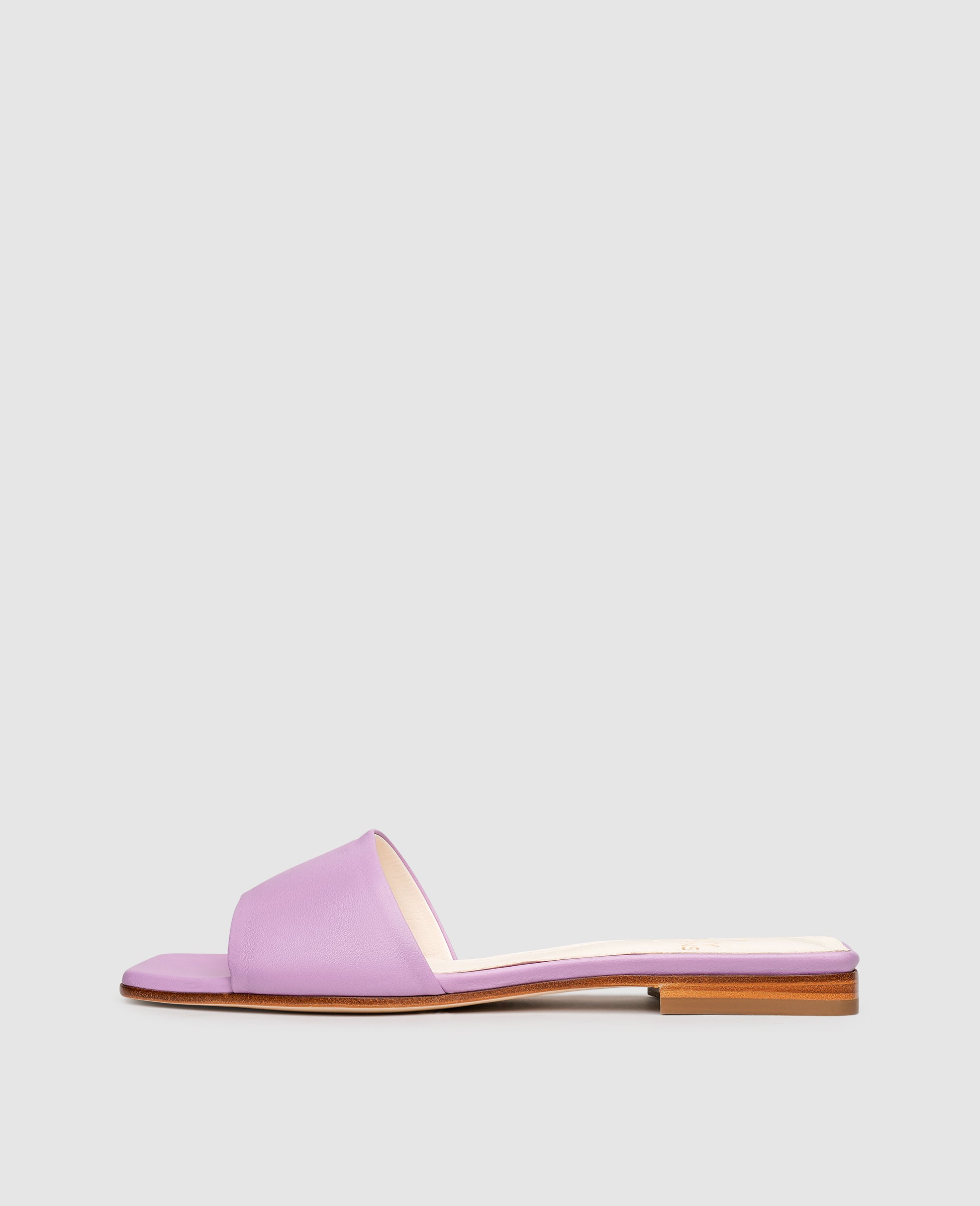 Square sandal made of smooth leather for women | Henry Stevens